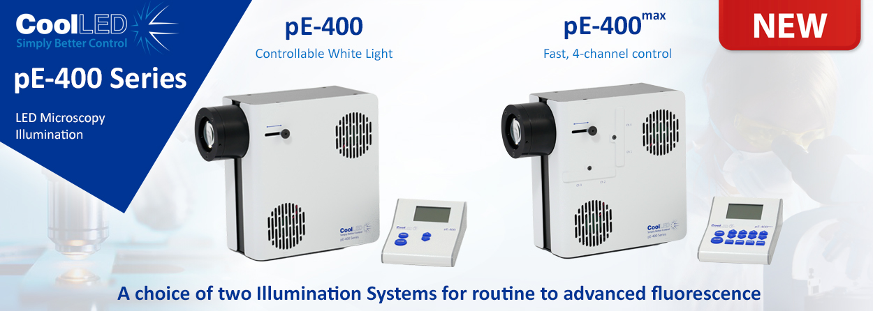 NEW pE-400 Series for LED Microscopy Illumination - CoolLED
