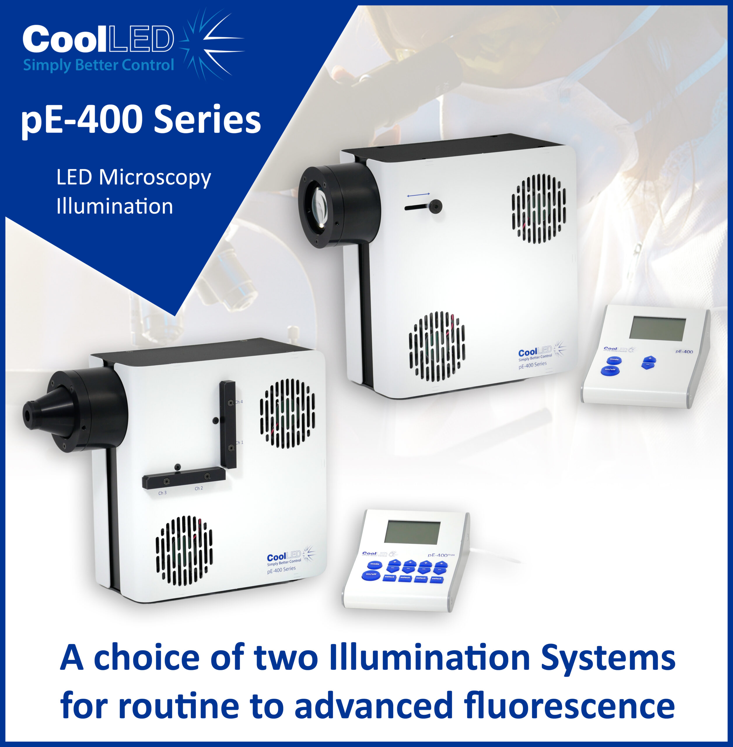 NEW Microscopy Illumination Resources for pE-400 Series - CoolLED